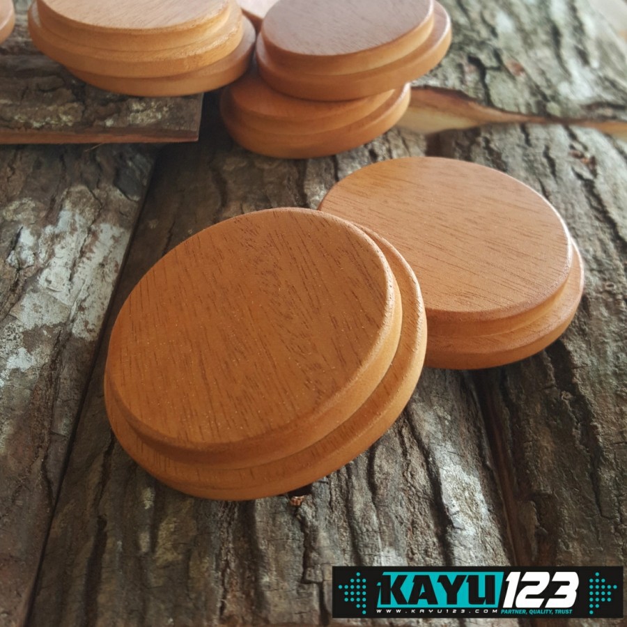 Jual Wooden Coaster Diameter Luar 6,5 cm Tutup Gelas Kayu (WCV-37 ...