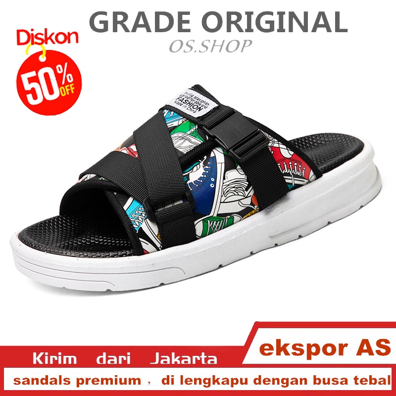 Jual 【100% IMPORT】Sendal Pria - Sandal Pria Casual - PRIA-WANITA- Sol ...