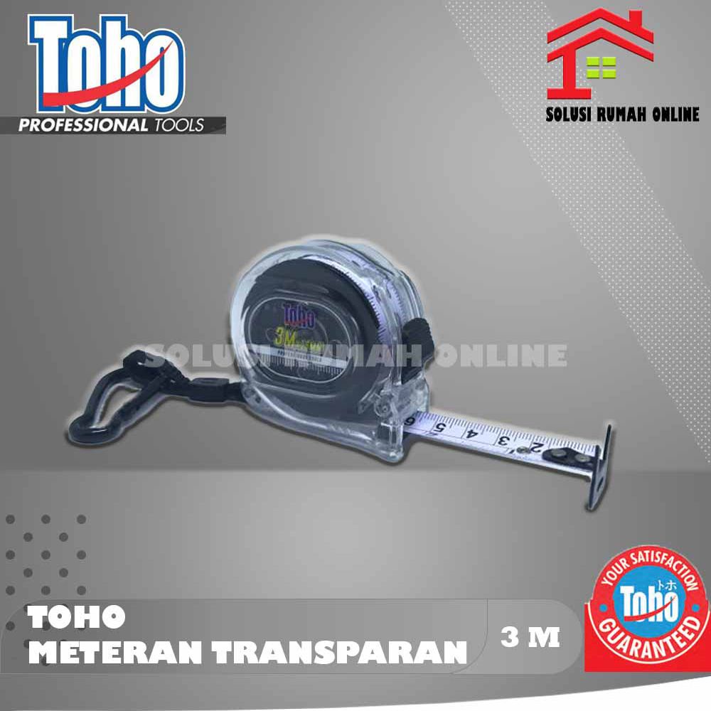 Jual Meteran Transparan TOHO 3 5 7,5 10 m / Dua Sisi Double Side ...
