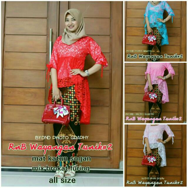 Jual BL108 RnB Wayangan tunik | batik pekalongan | Shopee Indonesia