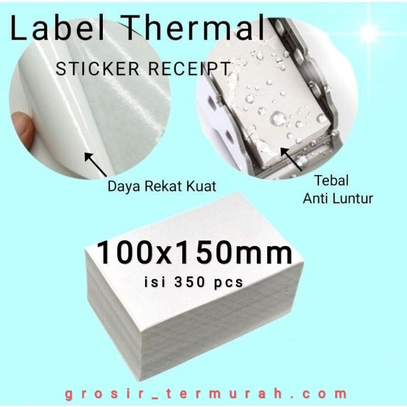 Jual Kertas Thermal Label Lipat Direct Barcode 100x150mm A6 Isi 350 Pcs | Shopee Indonesia