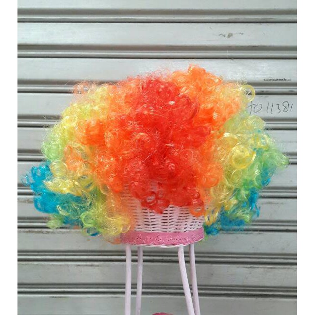 Jual Wig Rambut Badut Warna Warni Keribo | Shopee Indonesia