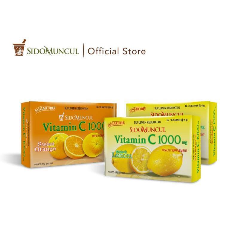 Jual SIDO MUNCUL Vitamin C 1000mg [ 6s x 4gr ] | Shopee Indonesia