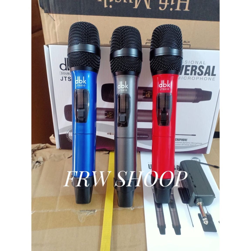 Jual MIC WIRELESS DBK JTSS 10 / DBK JTSS10 ORIGINAL 2MIC HANDHELD | Shopee Indonesia