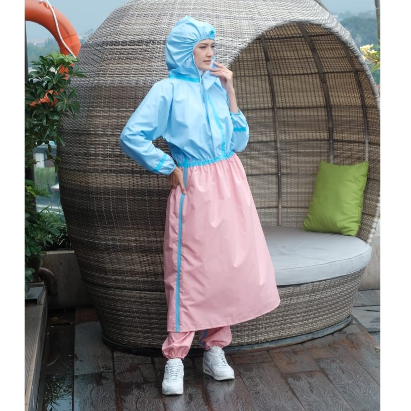 Jual Anggia Handmade Fashionable Coverall (Blue pink) | Shopee Indonesia