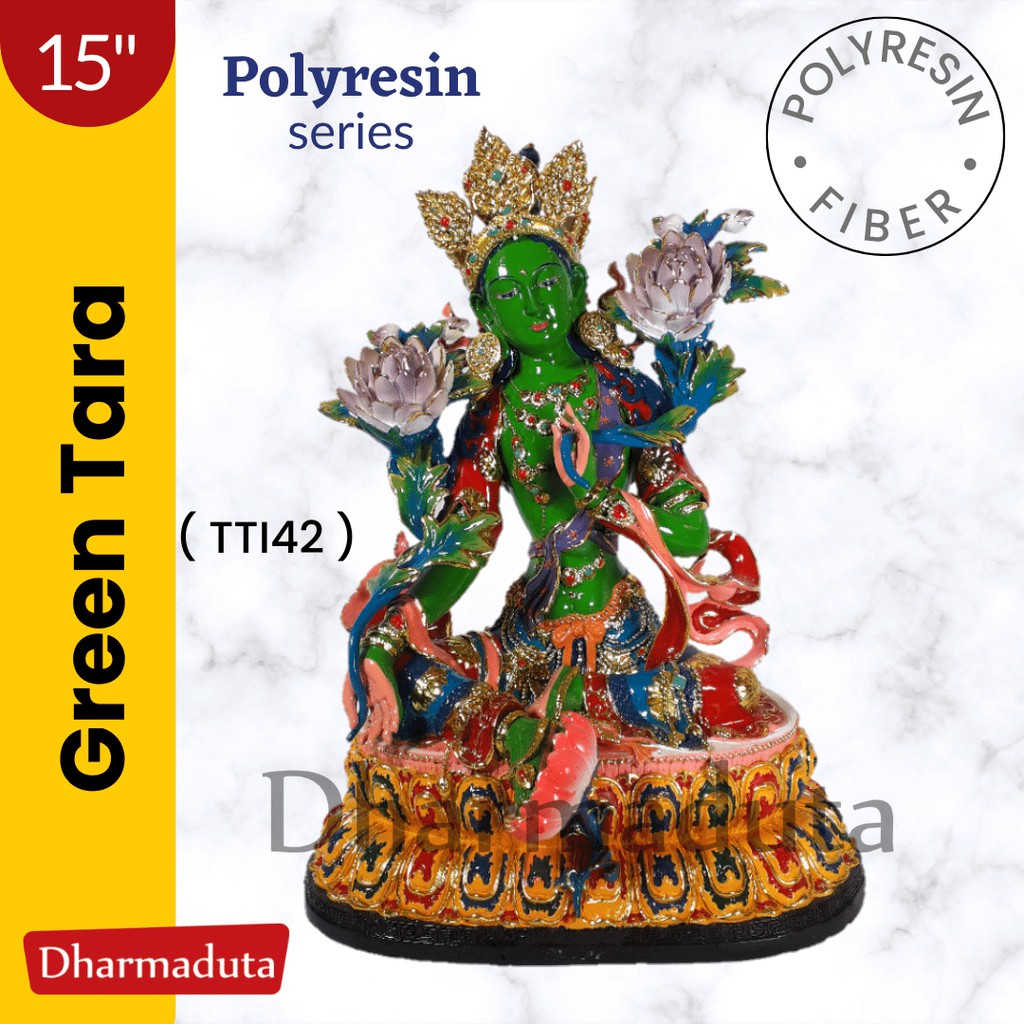 Jual Poly Green Tara 15in Polyresin Fiber Warna Colour Tantrayana Tara ...