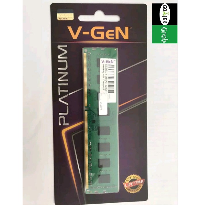 Jual RAM DDR3 V GEN PLATINUM 4GB PC10600 PC-12800 LONG DIMM MEMORY PC ...