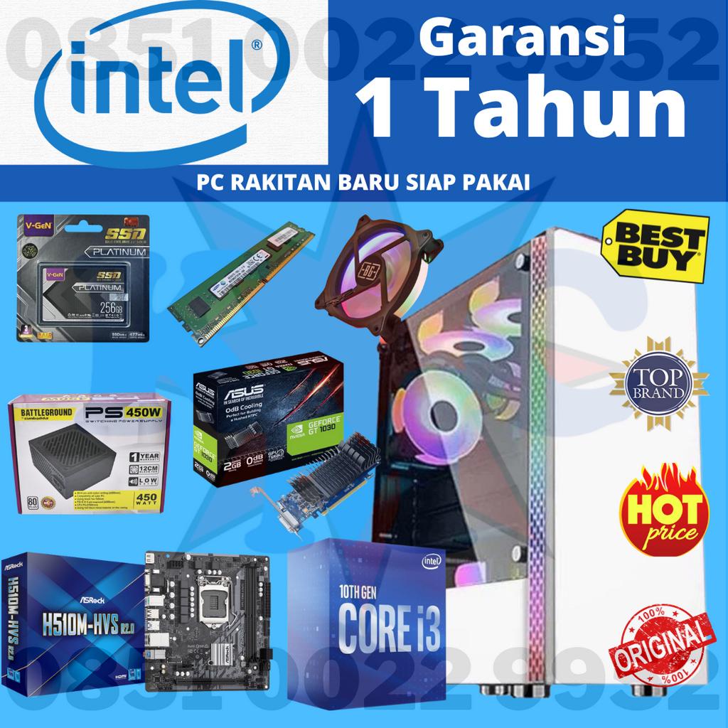 Jual PC Komputer Rakitan Core i3 10105F 8GB 256GB 100% Original Siap ...