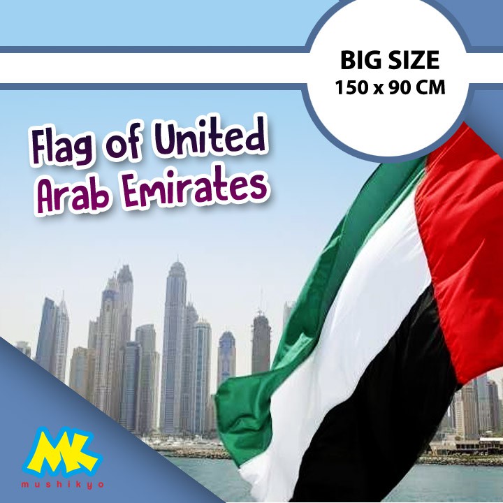 Jual Bendera UAE / Uni Emirat Arab / Dubai Abu Dhabi - Besar | Shopee ...