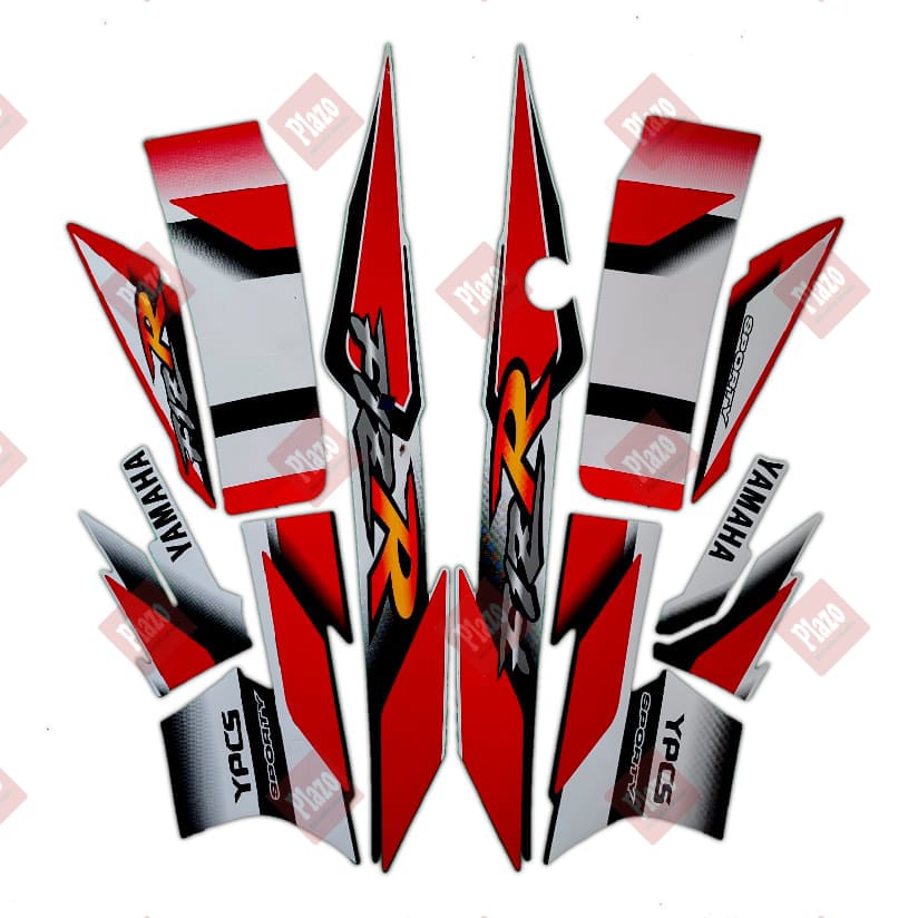 Jual stiker body motor / striping lis yamaha f1zr 2001 putih-merah ...
