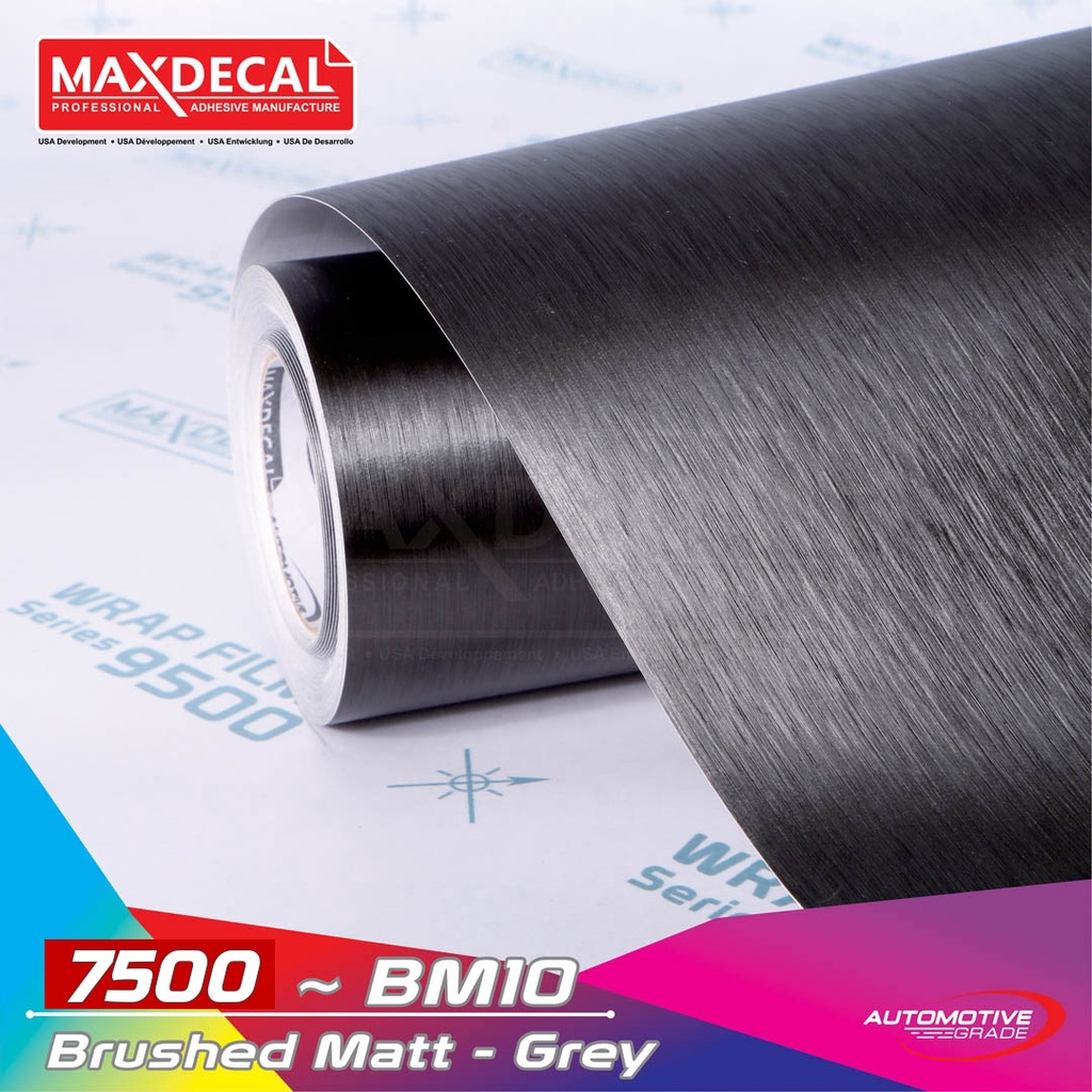 Jual MAXDECAL 7500 - BM10 Brushed Steel Matt Grey Tekstur Logam [ROLL ...