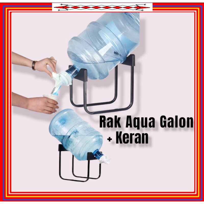 Jual Rak Aqua Galon Dudukan Stand Galon Minuman Mineral + kran Bahan ...