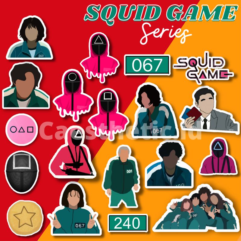 Jual [35 PCS] STICKER TUMBLR SQUID GAME | Sticker Pack - Sticker Glossy ...