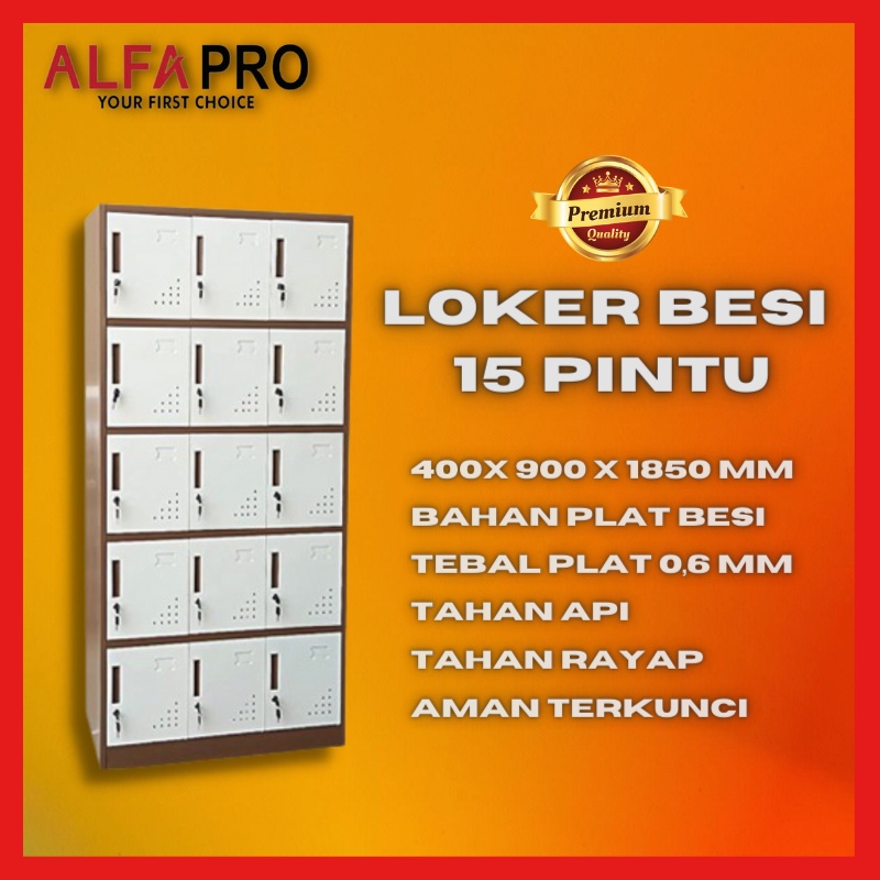 Jual Loker Besi 15 Pintu Steel Cabinet Lemari File Filling Cabinet ...
