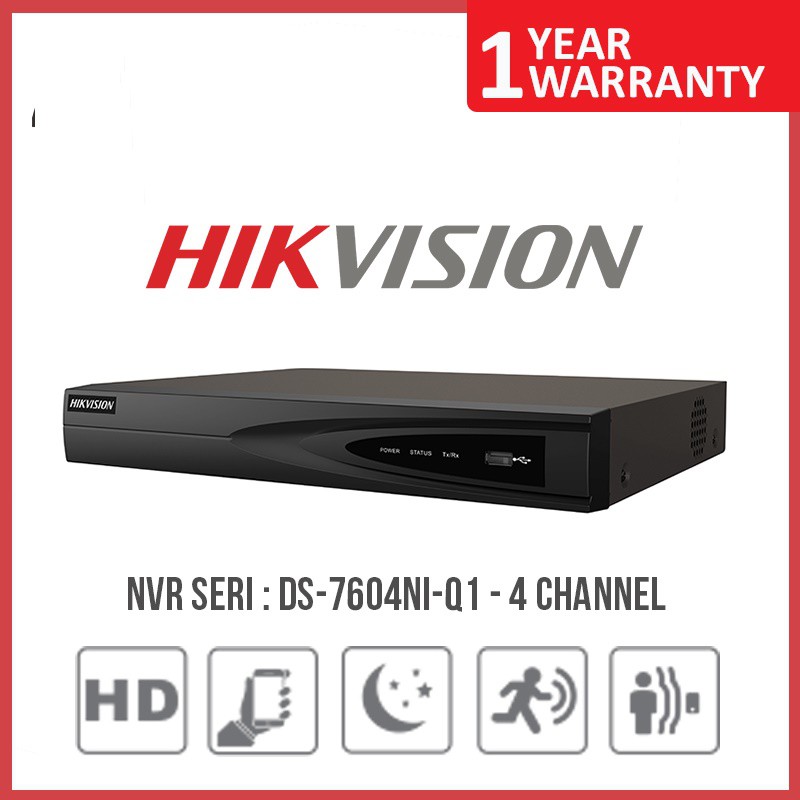 Jual ipcam ip camera ipcamera NVR Kamera CCTV HIKVISION DS-7604NI-Q1 4Ch | Shopee Indonesia