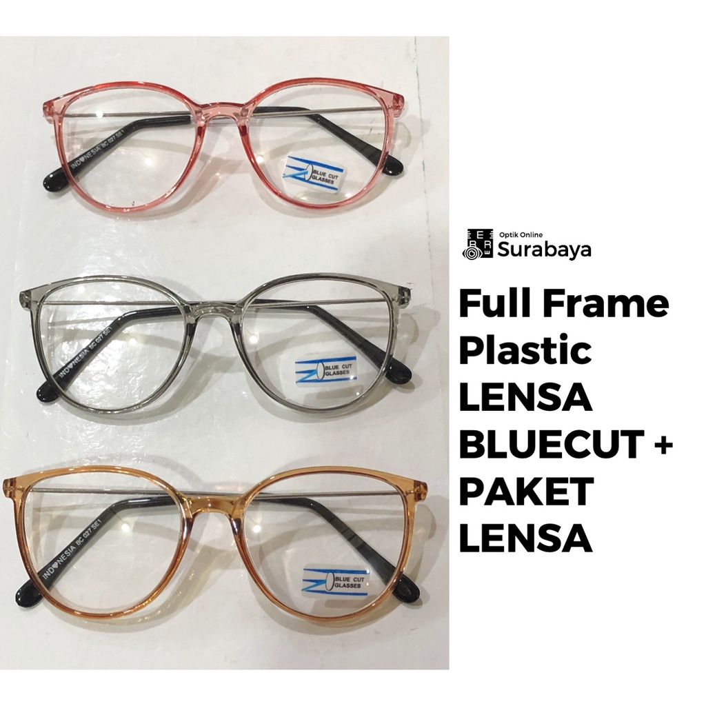 Jual FRAME PLASTIK RINGAN LENSA BLUECUT + PAKET LENSA | Shopee Indonesia