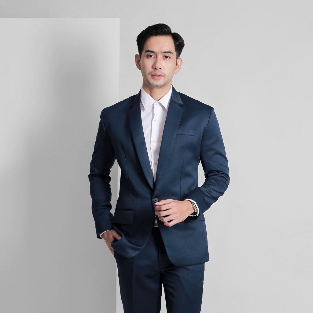 Jual GOLDY - Setelan Jas Celana & Rompi Pria - Peaky Series Biru Navy ...