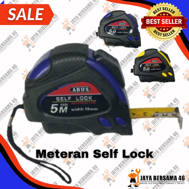 Jual METERAN SELF LOCK MODEL ONI / METERAN TUKANG AUTO LOCK / MEASURING ...
