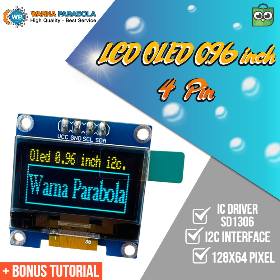 Jual Modul Lcd Display Oled 0.96 Inch 128X64 I2C 4 Pin Arduino | Shopee ...