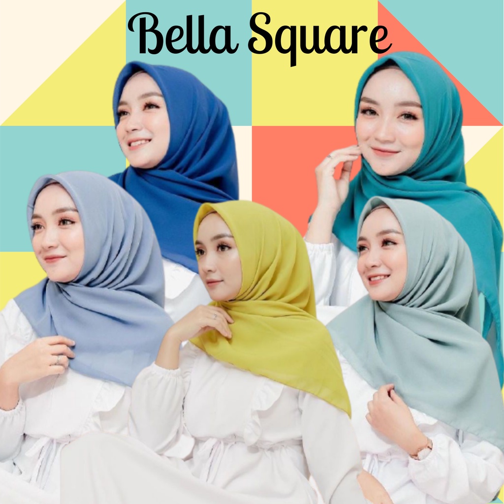 Jual Promo COD Hijab Bella Square Murah / Jilbab Cantik / Hijab Bella Warna Banyak Pilihan ...