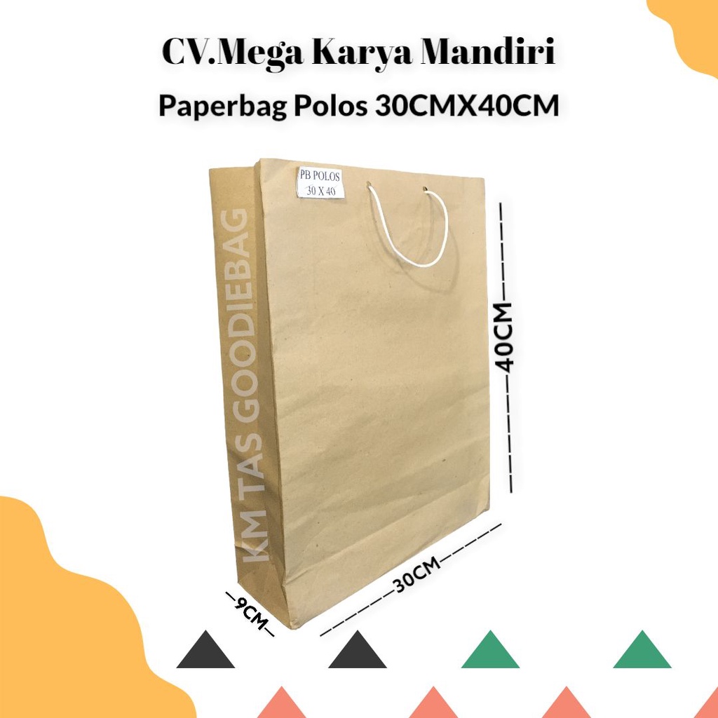 Jual Paper Bag Polos Uk.30x40 .Harga Grosir !! | Shopee Indonesia