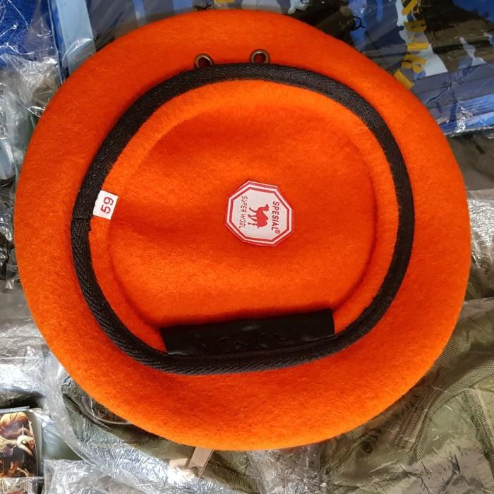 Jual Seragam | Baret Paskhas Tni Au,Orange | Shopee Indonesia