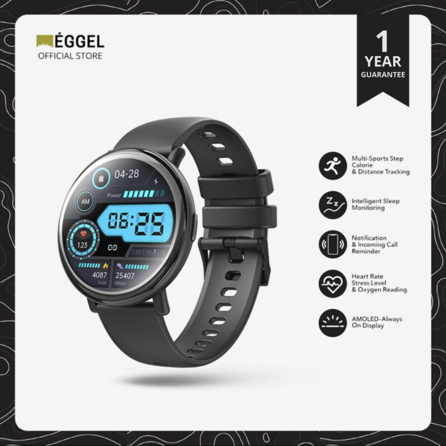 Jual Eggel Valor Amoled Smart Watch Waterproof IP68 Smartwatch Jam ...
