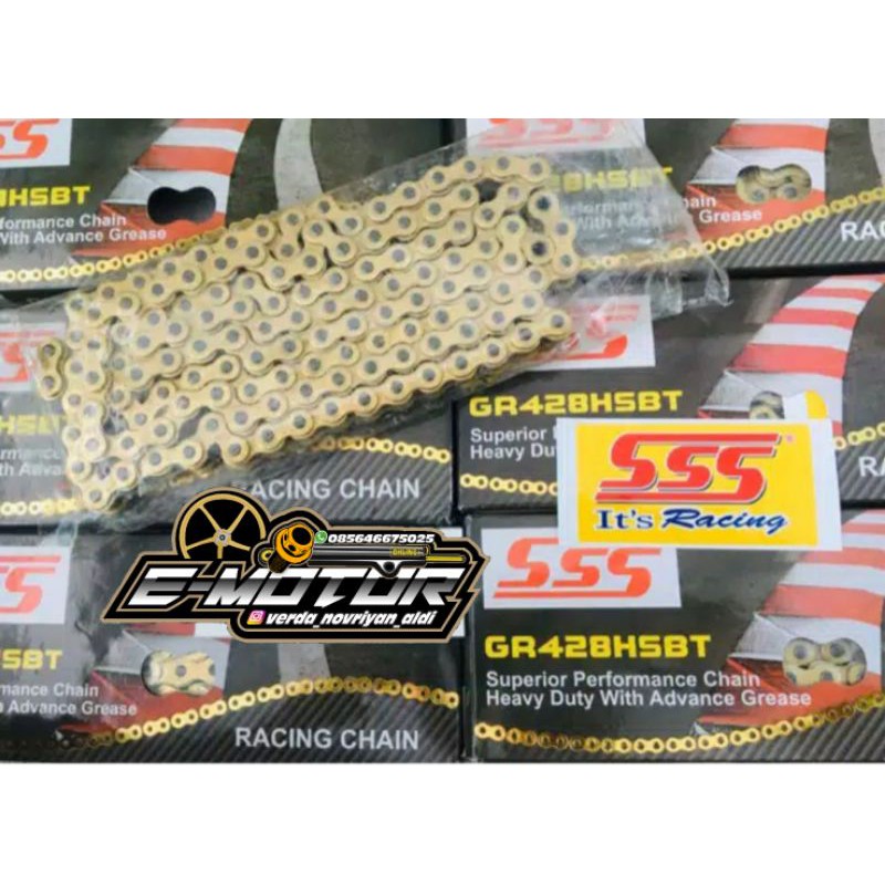 Jual Rantai Triple S-SSS 428-130 HSBT Racing Chain | Shopee Indonesia