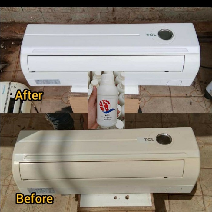 Jual ASJ Original Cairan Pemutih Casing Indoor AC Cover AC yang kuning ...