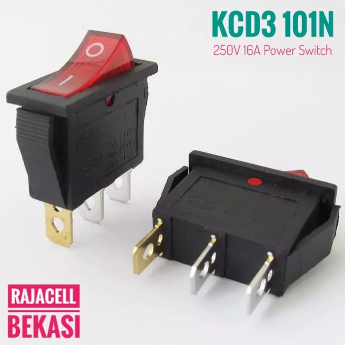 Jual Saklar KCD3 101N Power Rocker Switch ON OFF 220V 250V 16A High ...