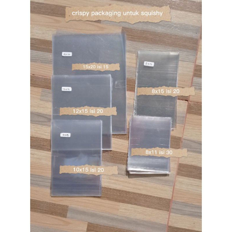 Jual Crispy packaging MURAH Plastik Squishy bening transparan | Shopee ...