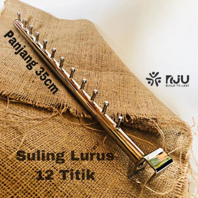 Jual Suling Lurus Pipa Bahan Besi Chrome 12 Paku 6Pcs Panjang 35cm ...