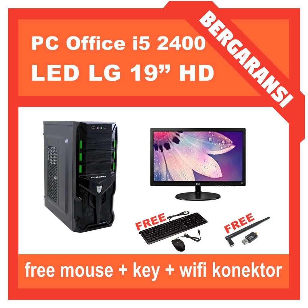 Jual PC CPU Office Intel core i5 2400 Ram 8Gb Fullset includ mouse ...