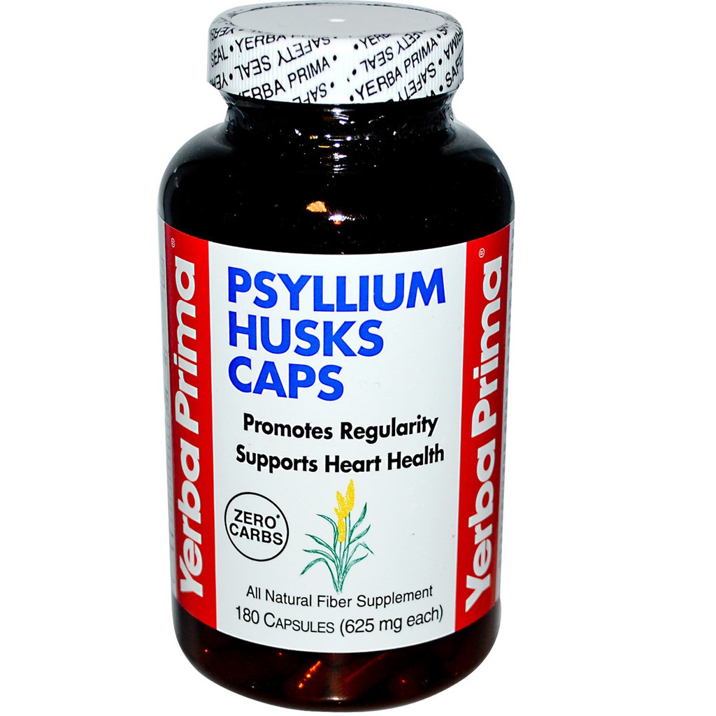 Jual Yerba Prima Psyllium Husks Capsules 625 mg 180 Caps / Sumber Serat ...