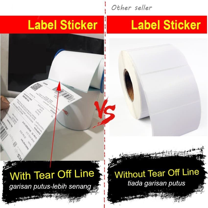 Jual bib Smartcom Kertas Label Barcode 100 x 150 Kertas Stiker Thermal 100x150mm Isi 300 Pcs ...