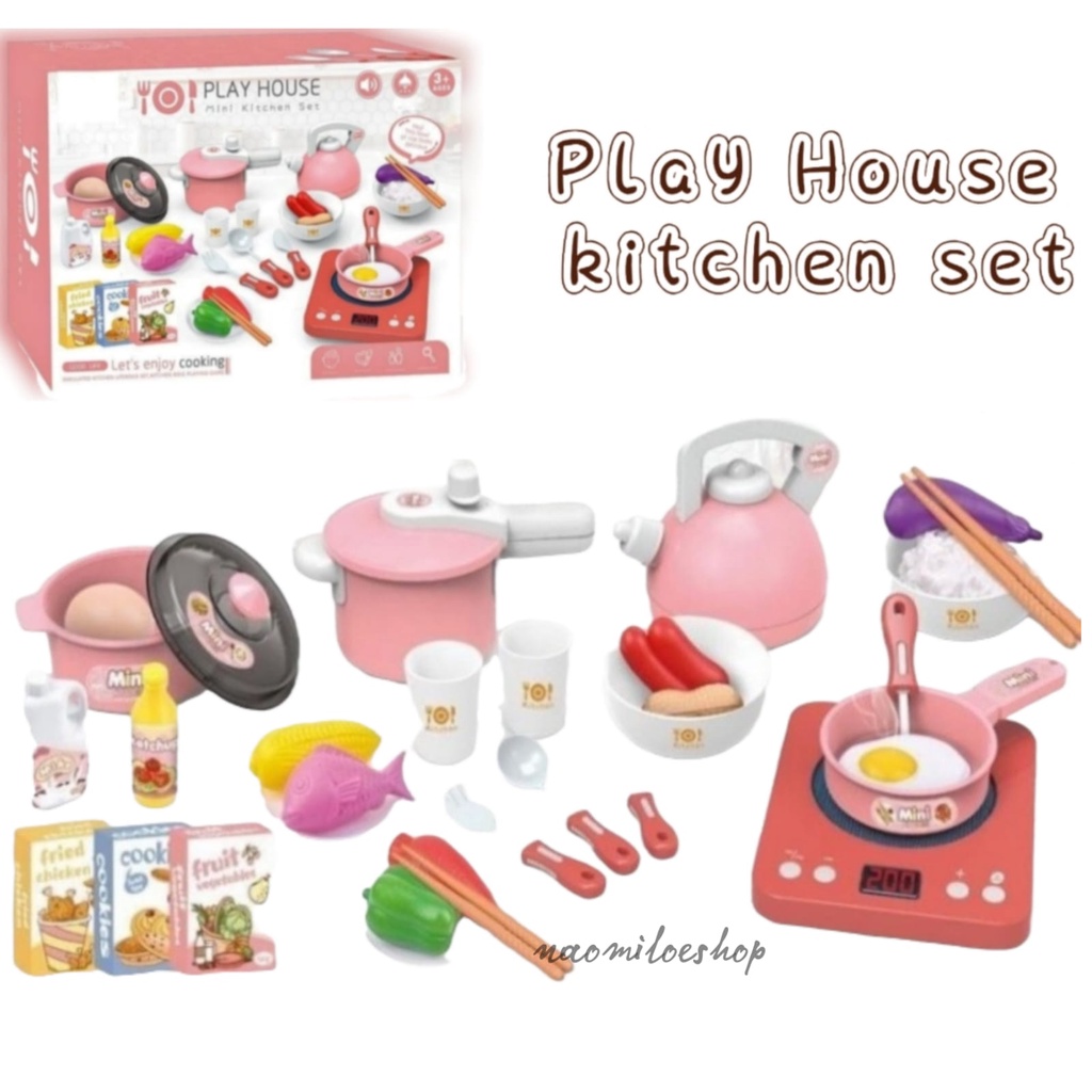 Jual Play house mainan Kitchen set toys Children Food Cookware mainan ...