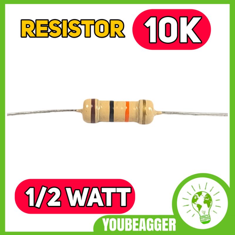 Jual Resistor 10K ohm 1/2 watt | Shopee Indonesia