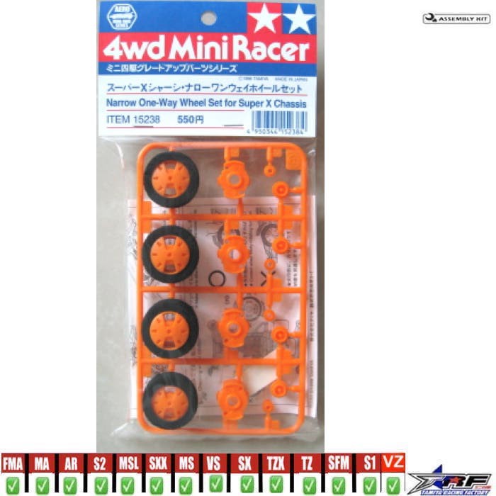 Jual TAMIYA 15238 NARROW ONE-WAY WHEEL SET SUPER X CHASSIS | Shopee ...