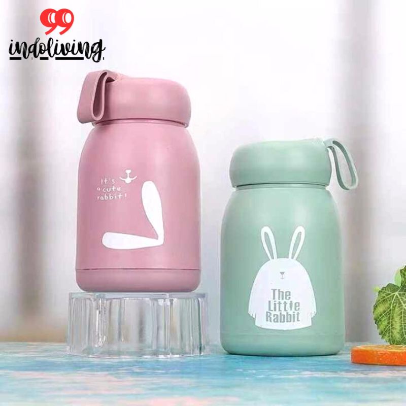 Jual Botol Minum Kaca Rabbit 330 ml Termos Mini Lucu | Shopee Indonesia