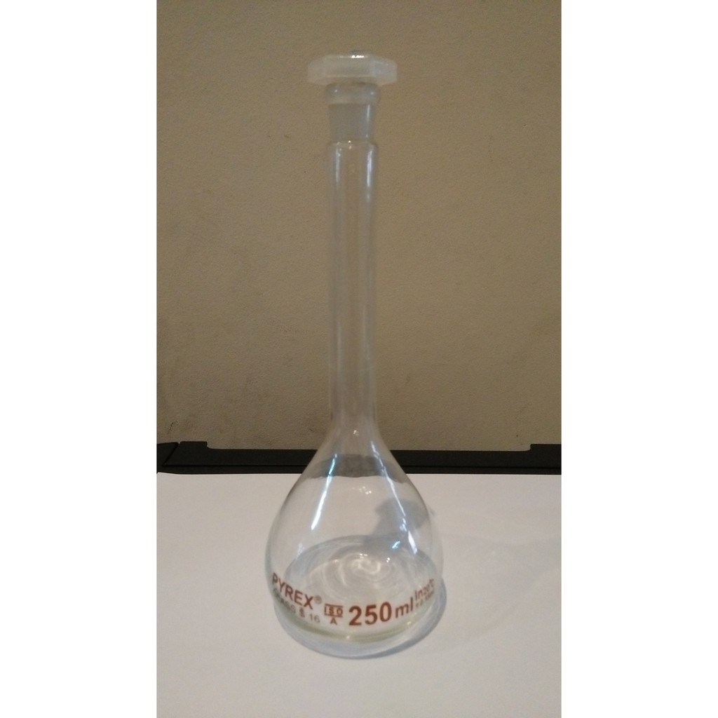 Jual Labu Ukur / Volumetric Flask 250 ml - PYREX Grade B | Shopee Indonesia