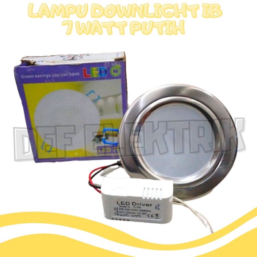Jual LAMPU DOWNLIGHT LED 7 WATT PUTIH LAMPU PANEL LED 7W TIPIS BULAT INBOW | Shopee Indonesia