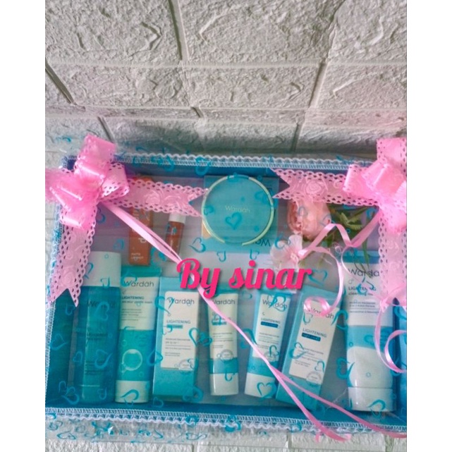 Jual wardah paket seserahan/wardah paket hantaran pernikahan gratis box ...