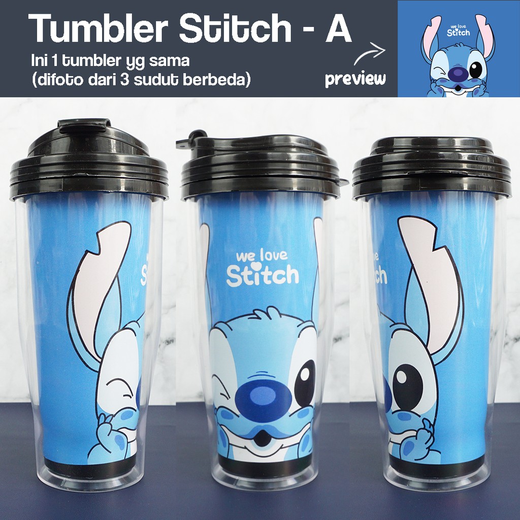 Jual Tumbler STITCH - Botol Minum Kartun Anak Teman Lilo Souvenir ...