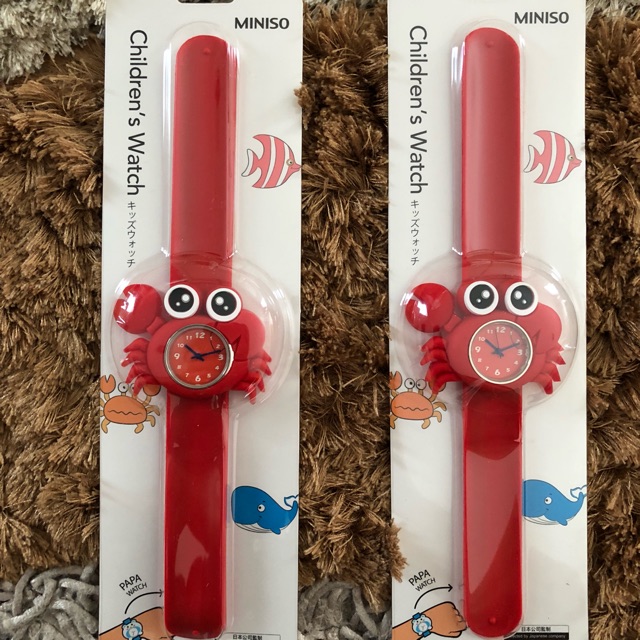 Jual Miniso children’s watch red crab | Shopee Indonesia