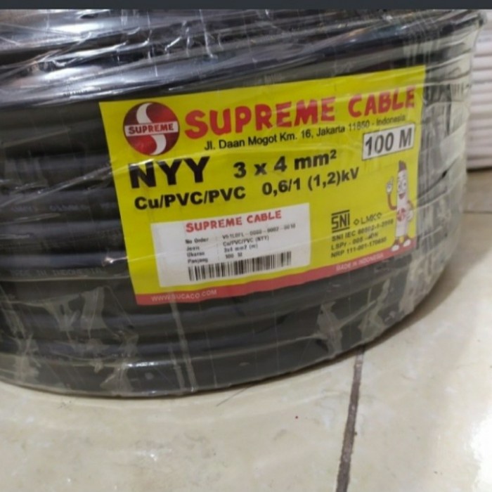 Jual Kabel Listrik NYY 3x4mm Supreme 100 meter | Shopee Indonesia