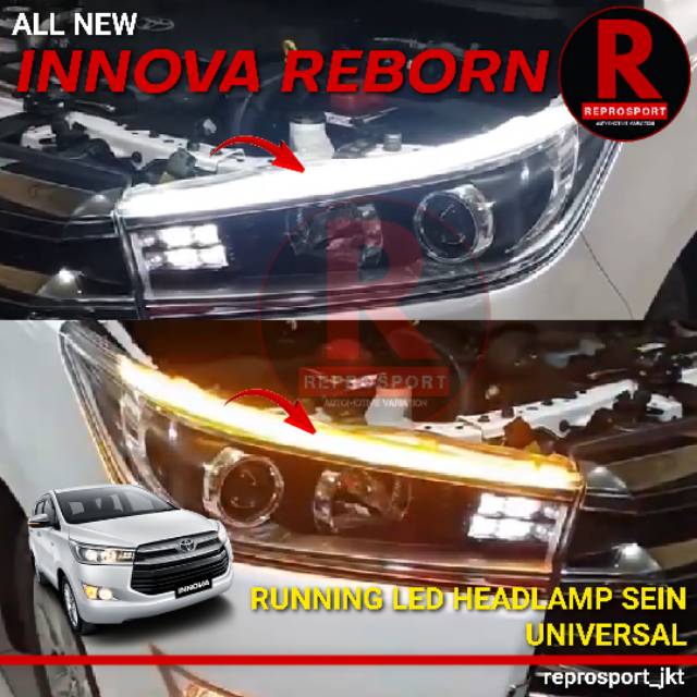 Jual INNOVA REBORN 2016 UP RUNNING LED HEADLAMP SEIN UNIVERSAL | Shopee ...