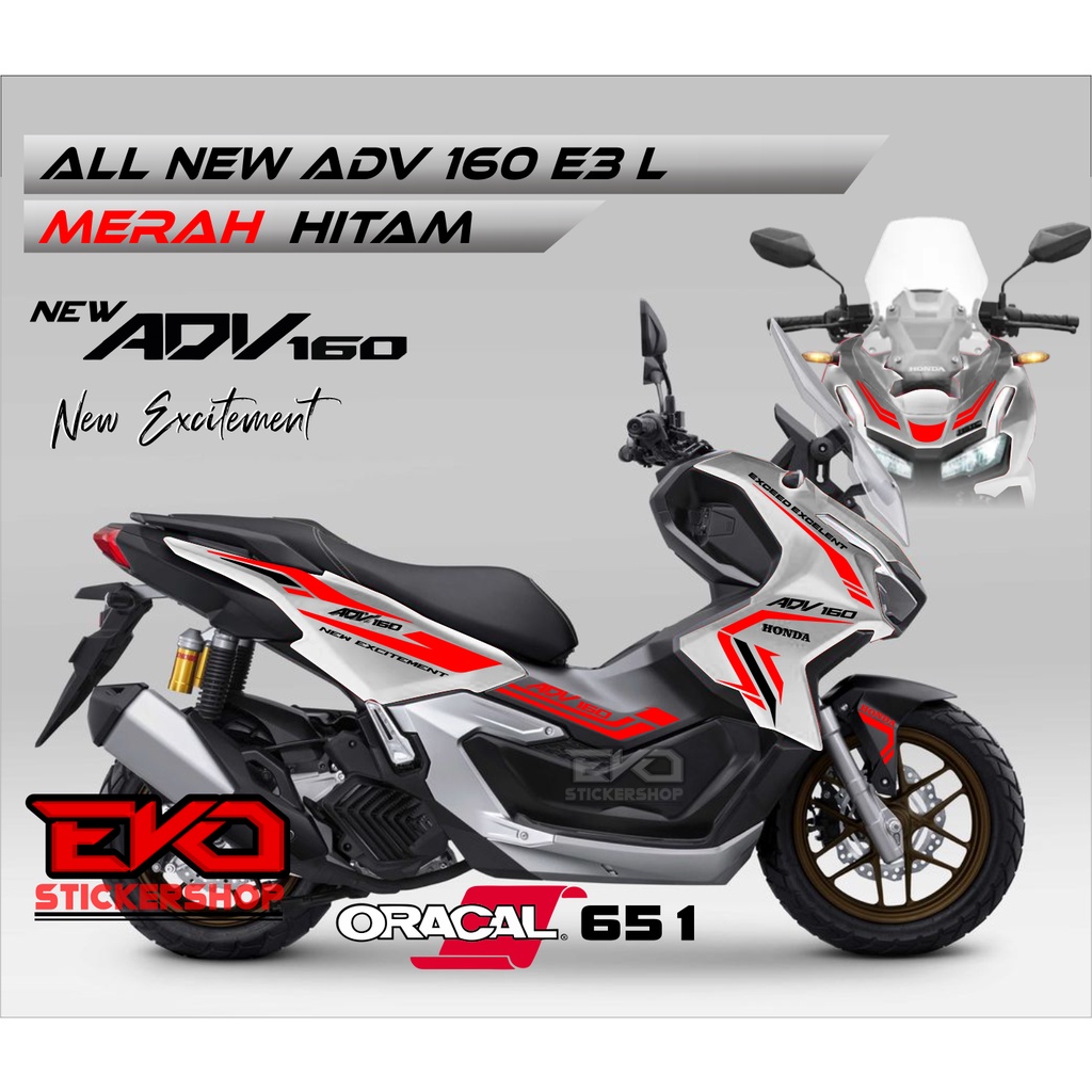 Jual Sticker ADV 160 PUTIH cutting stiker Variasi adv 2022 2023 E3 ...
