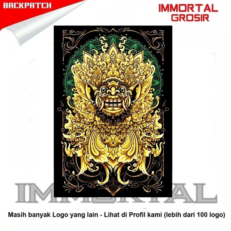 Jual Backpatch emblem punggung keren barong emas besar jumbo | Shopee Indonesia