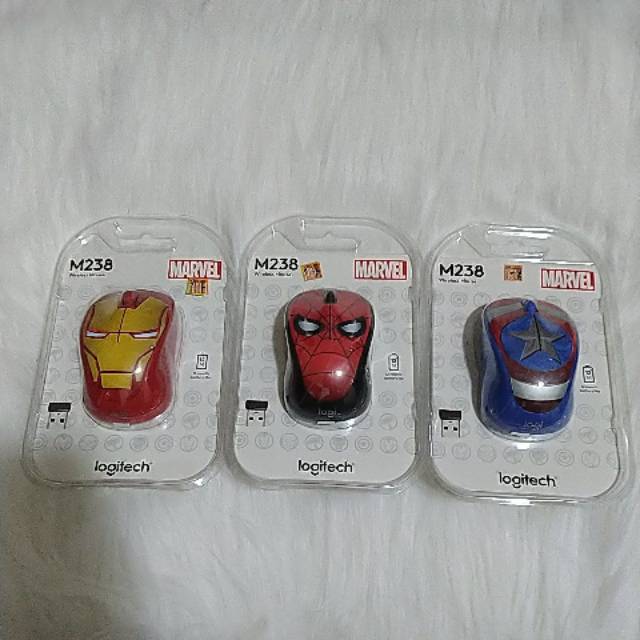 Jual MOUSE WIRELESS LOGITECH M238 (MARVEL EDITION) | Shopee Indonesia
