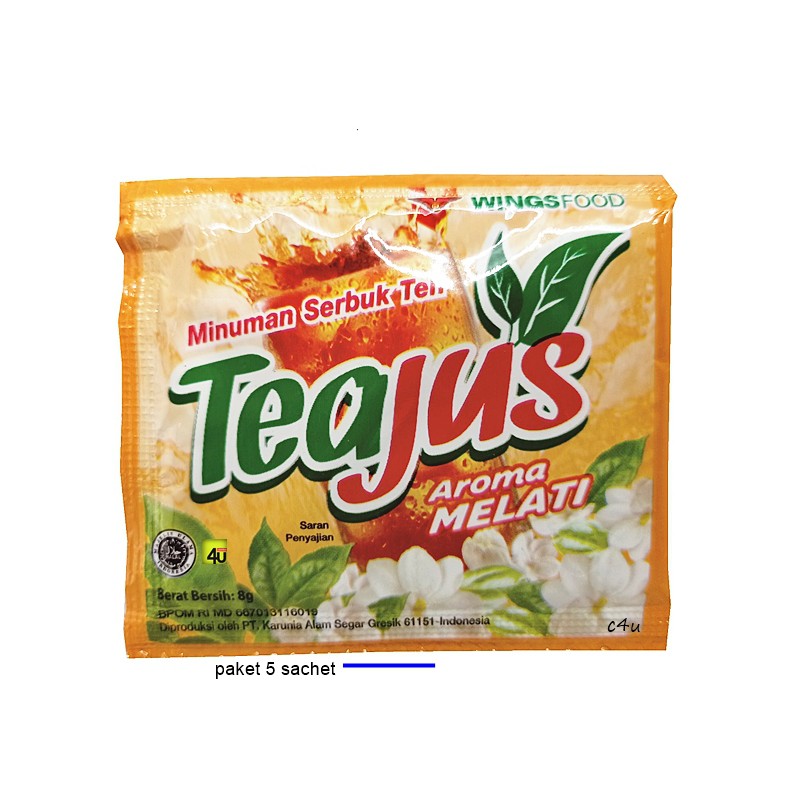 Jual Teajus - Minuman Serbuk Teh - PAKET 5 SACHET | Shopee Indonesia